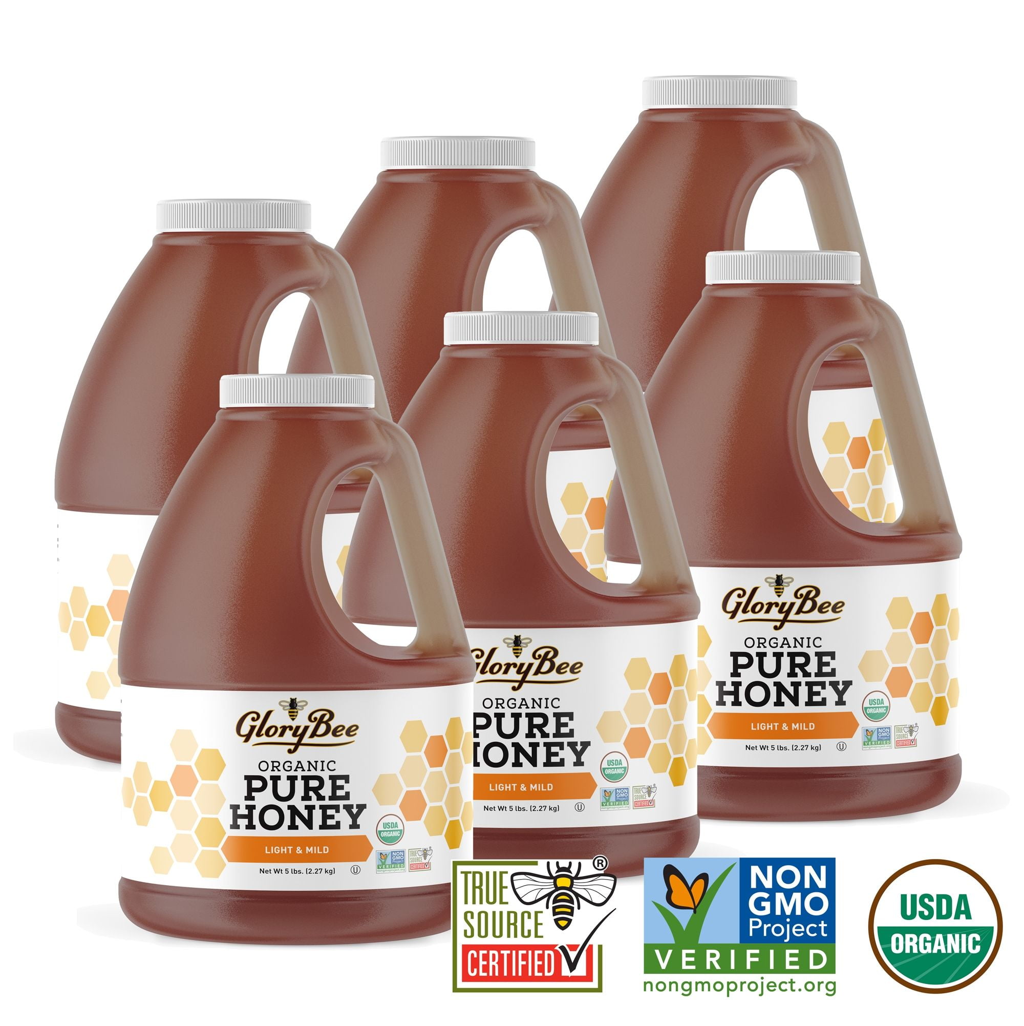 GloryBee Organic Pure Clover Non-GMO Honey - 6/5 LB - Walmart.com