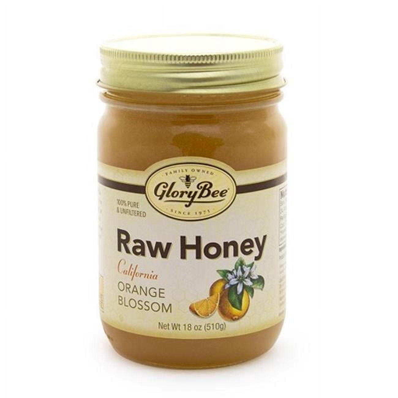 Glorybee 6 x 18 oz orange Blossom Honey - Walmart.com