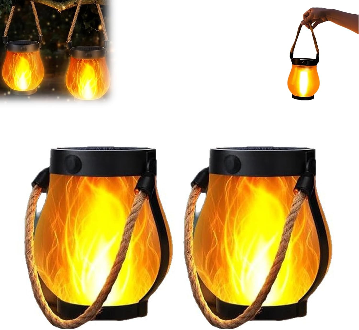 Gloryboom Dancing Flame Solar Lantern, Gloryboom Garden Lamp, Outdoor ...