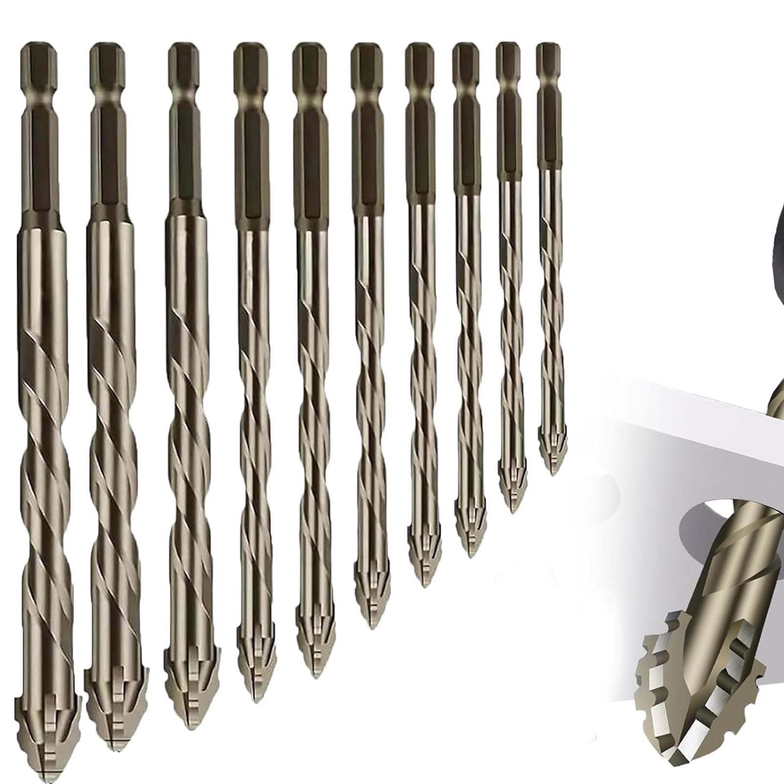 Gloryboom Drill Bit Set,Gloryboom New Four-Flute Sawtooth Eccentric ...