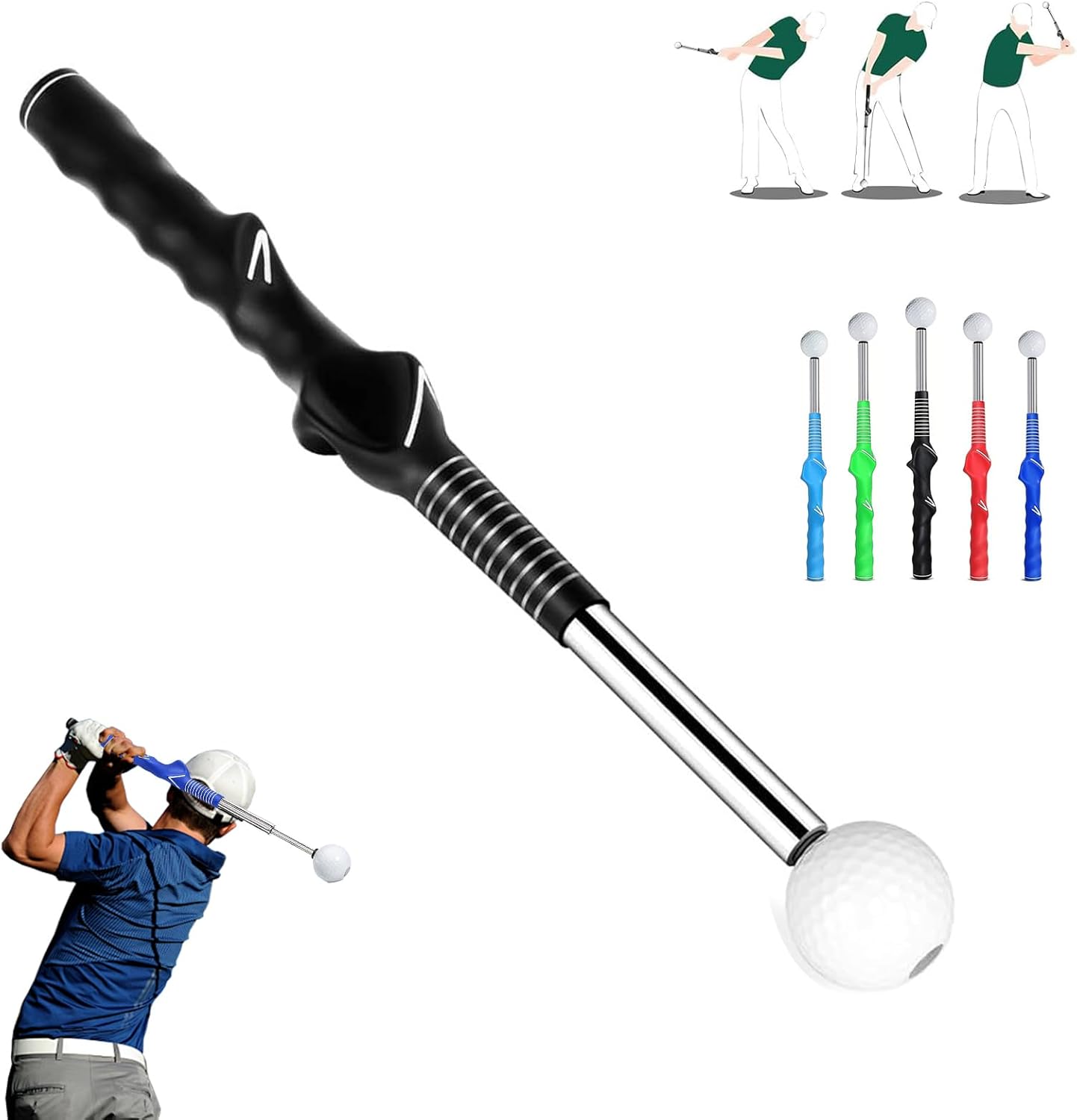 Gloryboom Telescopic Club, Golf Swing Training Aid, Swing Trainer with ...