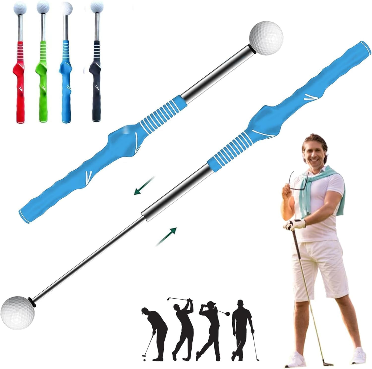 Gloryboom Telescopic Club, Retractable Golf Swing Training Aid, Click ...