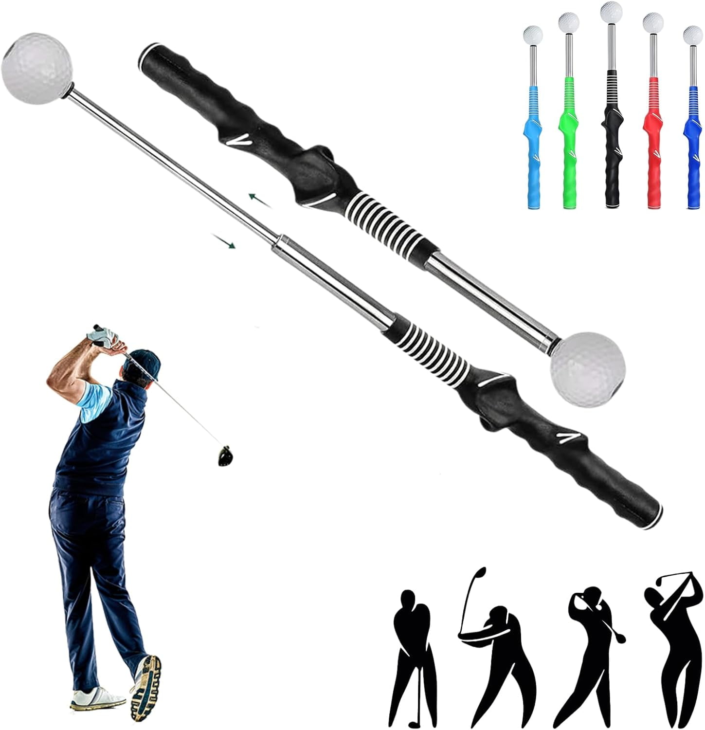 Gloryboom Telescopic Club, Retractable Golf Swing Training Aid, Golf ...