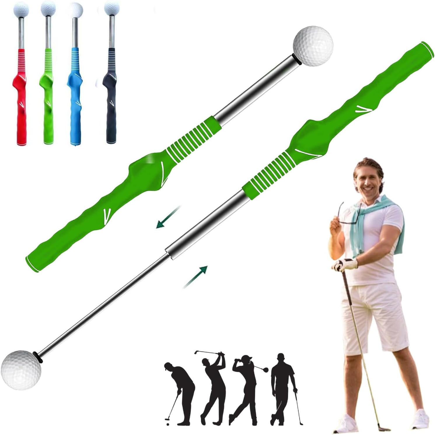 Gloryboom Telescopic Club, Retractable Golf Swing Training Aid, Golf ...