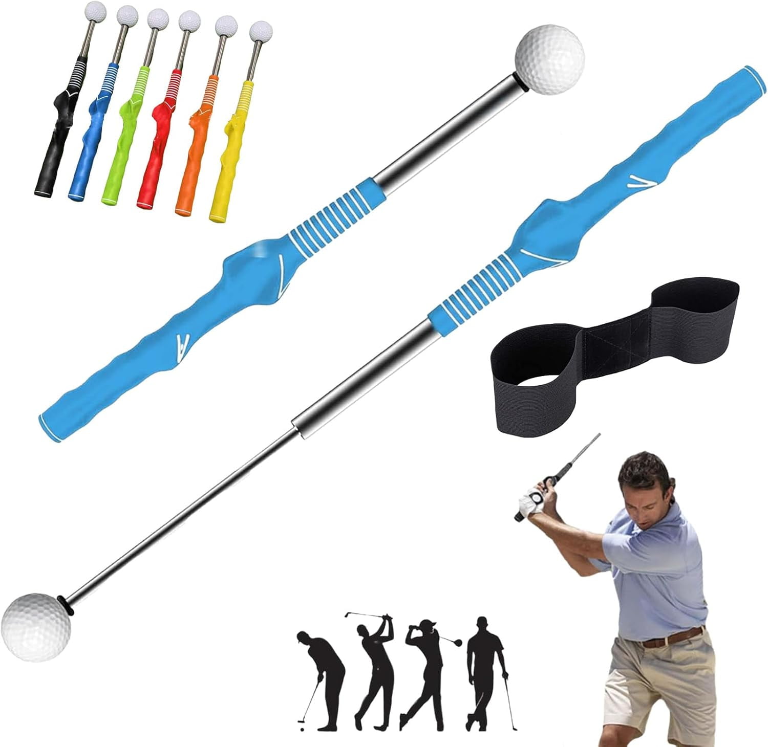 Gloryboom Telescopic Club, Retractable Golf Swing Training Aid, Golf ...