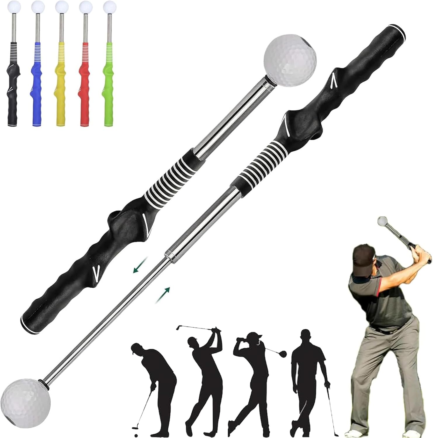Gloryboom Telescopic Club, Retractable Golf Swing Training Aid, Golf ...