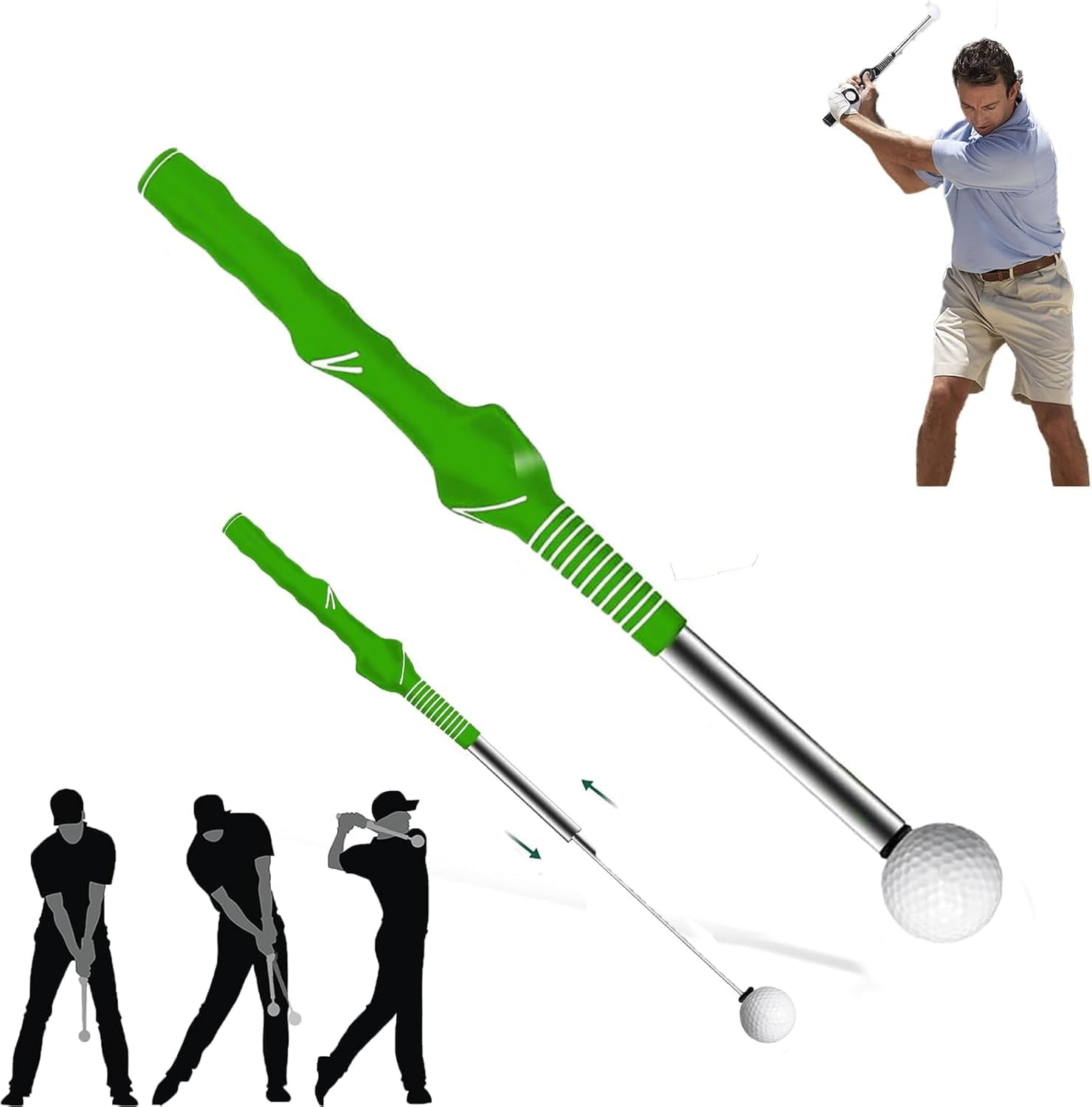 Gloryboom Telescopic Club, Retractable Golf Swing Training Aid, Golf ...