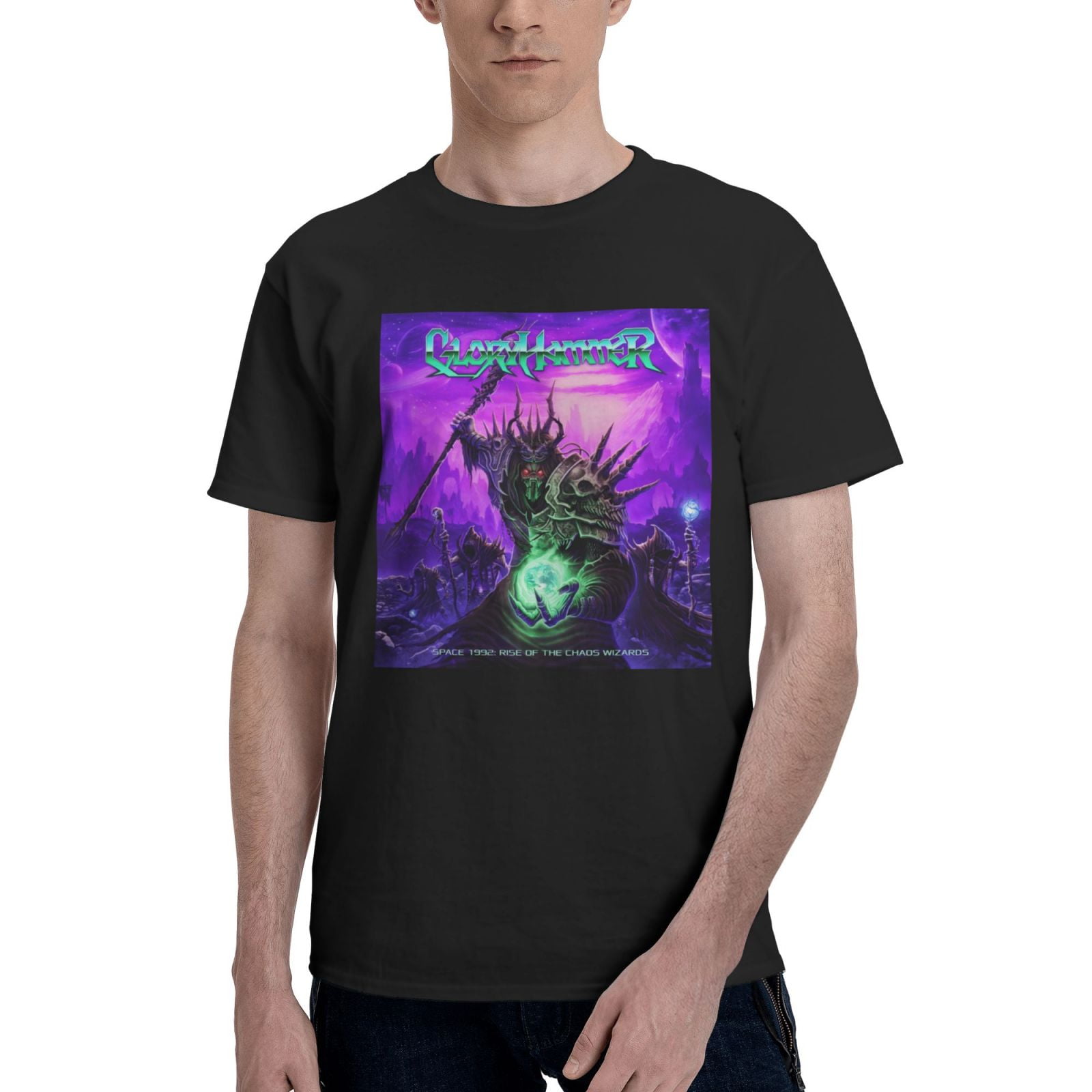Gloryhammer Zesty Men's Basic Short Sleeve T-Shirt Black Large ...