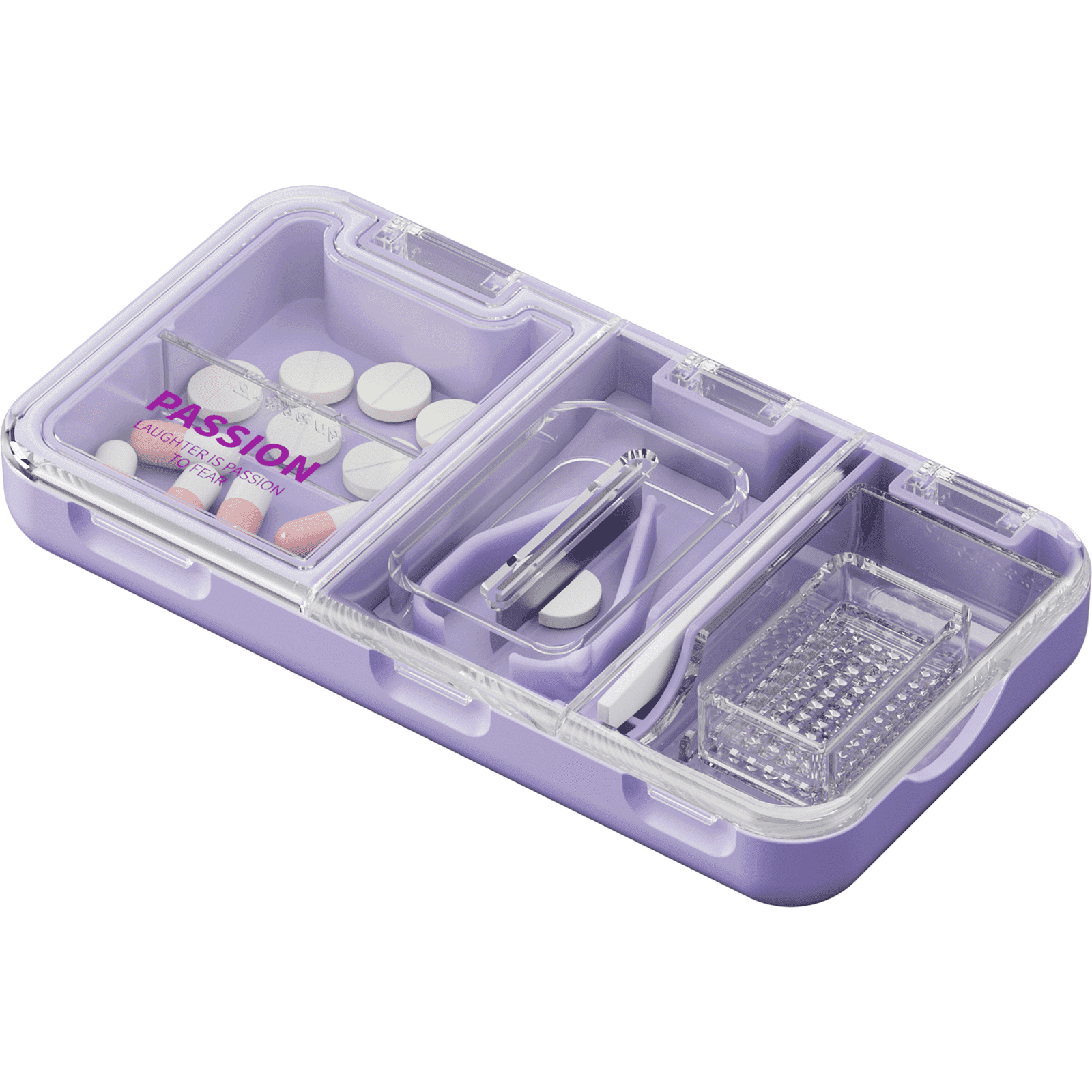 Glosen 3 in 1 Pill Organizer, Multifunctional Cutting and Grinding ...
