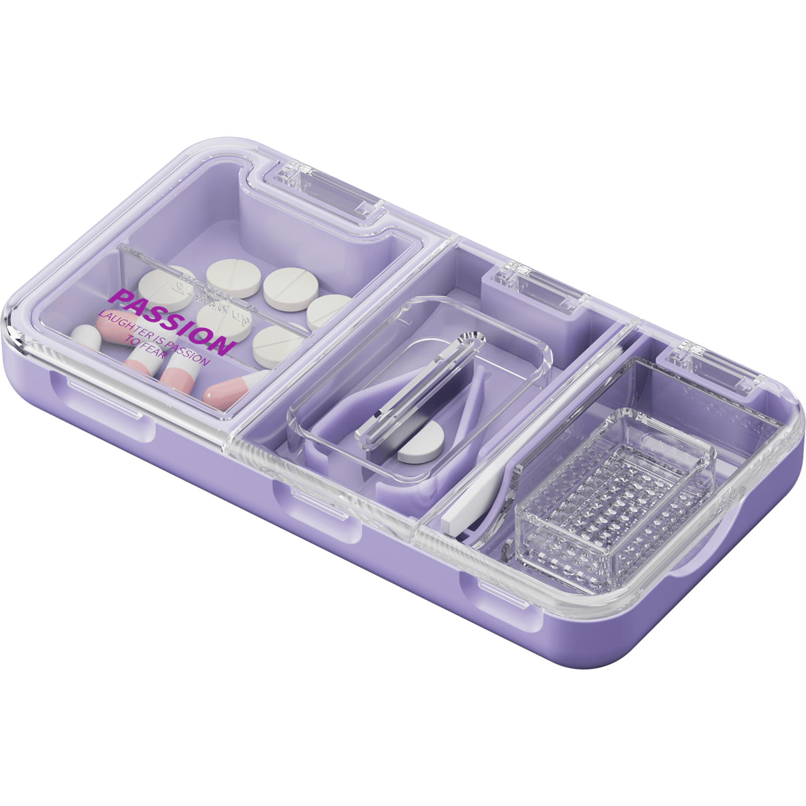 Glosen 3 in 1 Pill Organizer, Multifunctional Cutting and Grinding ...