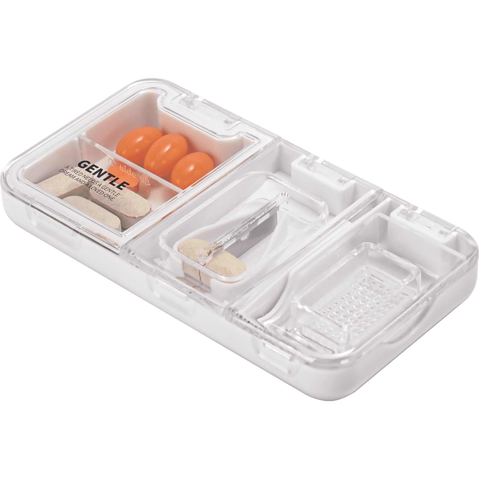 Glosen 3 in 1 Pill Organizer, Multifunctional Cutting and Grinding ...