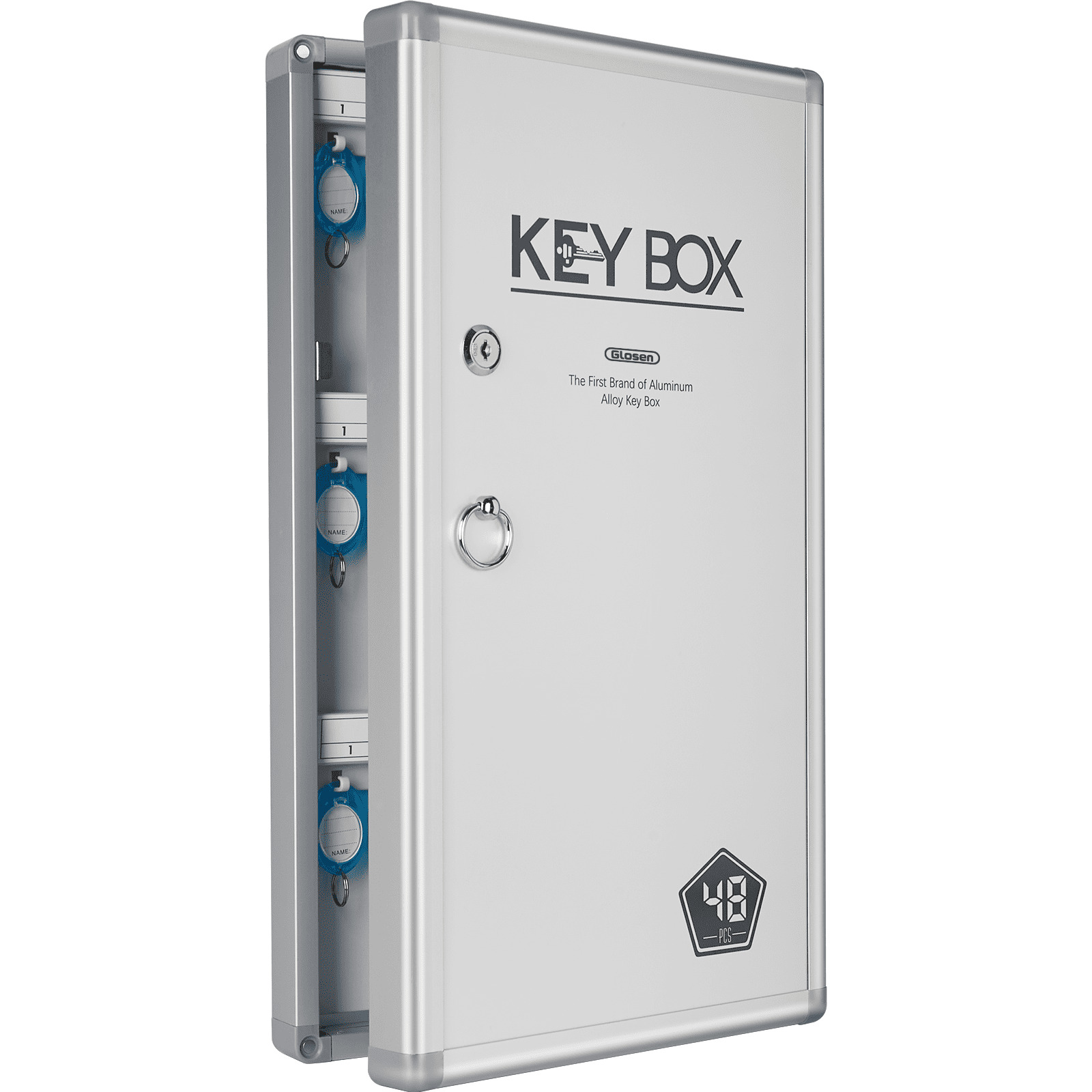 Glosen 48-Key Lock Box,Wall Mounted Security Storage Key Cabinet 18.9 x ...