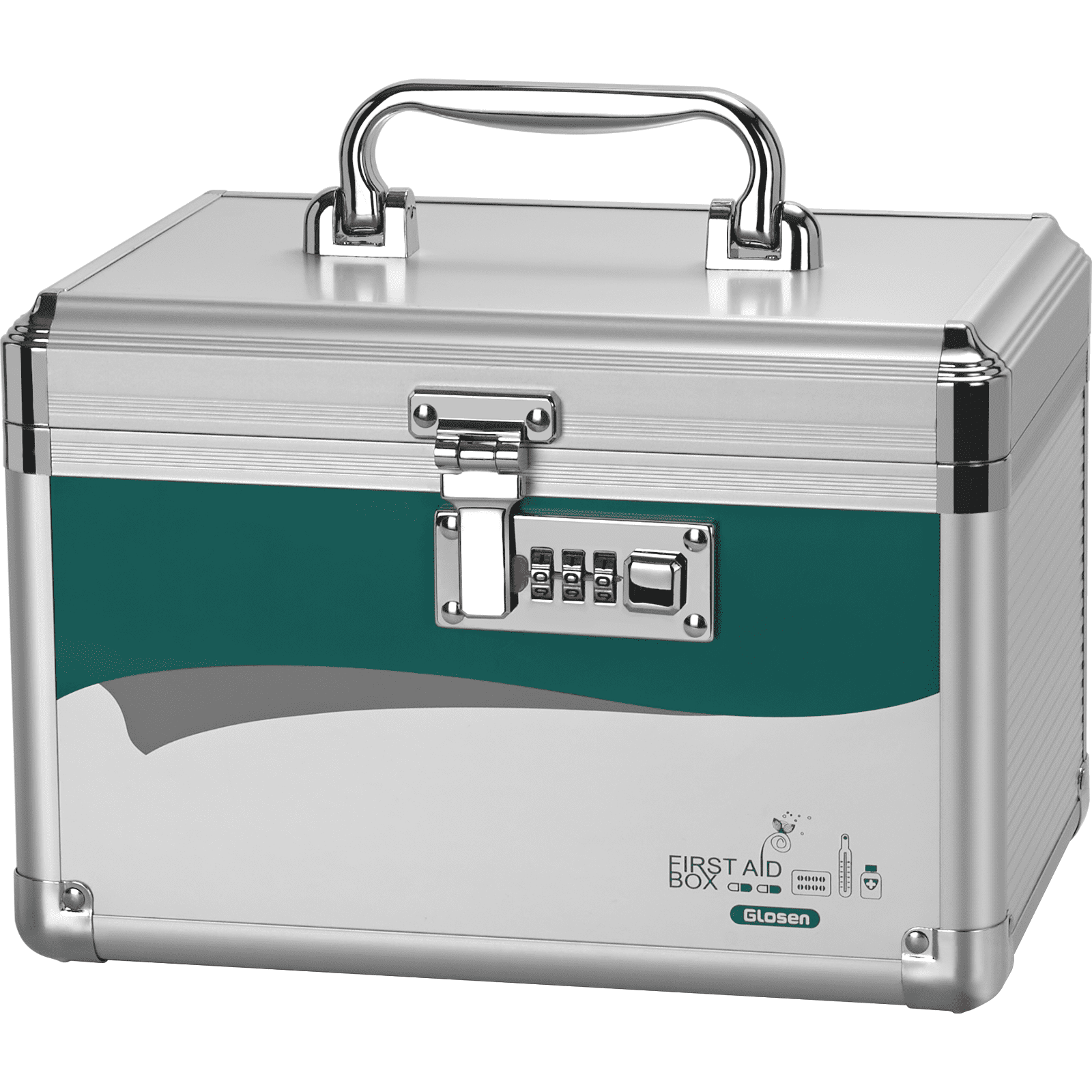 Glosen Aluminium Alloy 14in Medicine Storage Lock Box with Combination ...