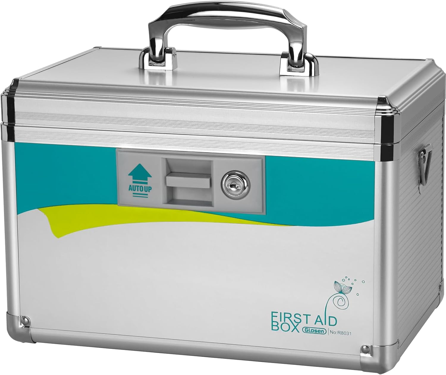 Glosen Large Aluminum Alloy Lockable Medicine Box, Safe Medication ...