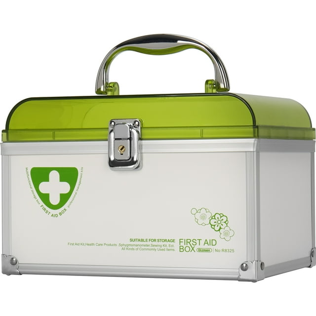 Glosen Medicine Lock Box with Key, locked Medicine Box with Child Safe ...