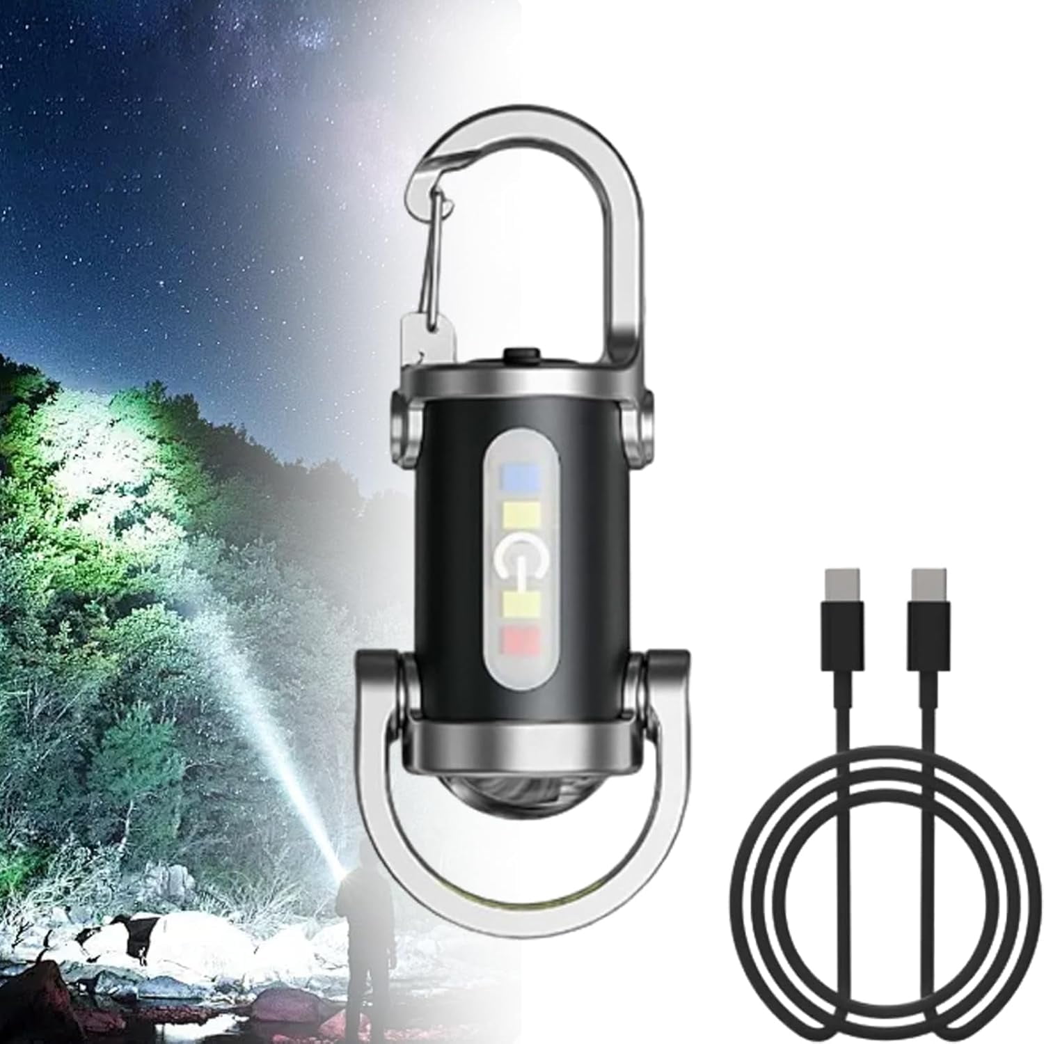Glosrity Keyblazer, Portable Rechargeable Bright Keychain Flashlight ...