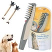 Poodle Pet Gentle Detangling Tool - 2-in-1 Stainless Steel Comb for Cat ...
