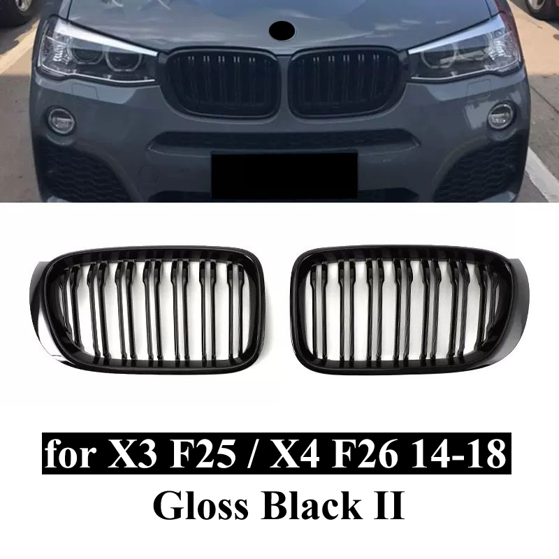 Gloss Black Front Bumper Kidney Grille Grill Fit for BMW X3 X4 F25 F26 ...