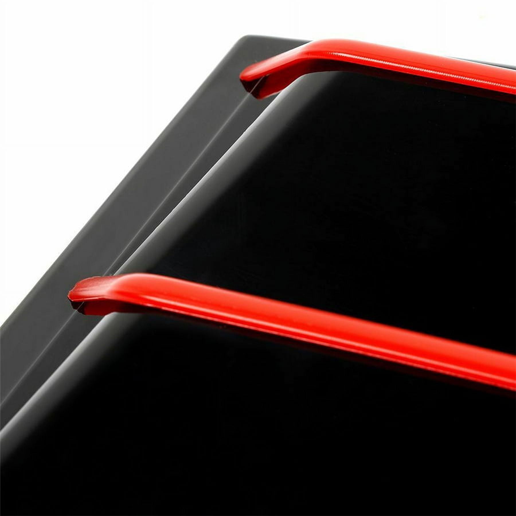 Gloss Black & Red Side Air Vent Rear Window Louver Cover For 11-21 ...