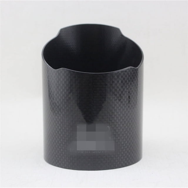 Gloss Carbon Fiber Car Universal 89mm Exhaust Tip Cover Flat Edge ...