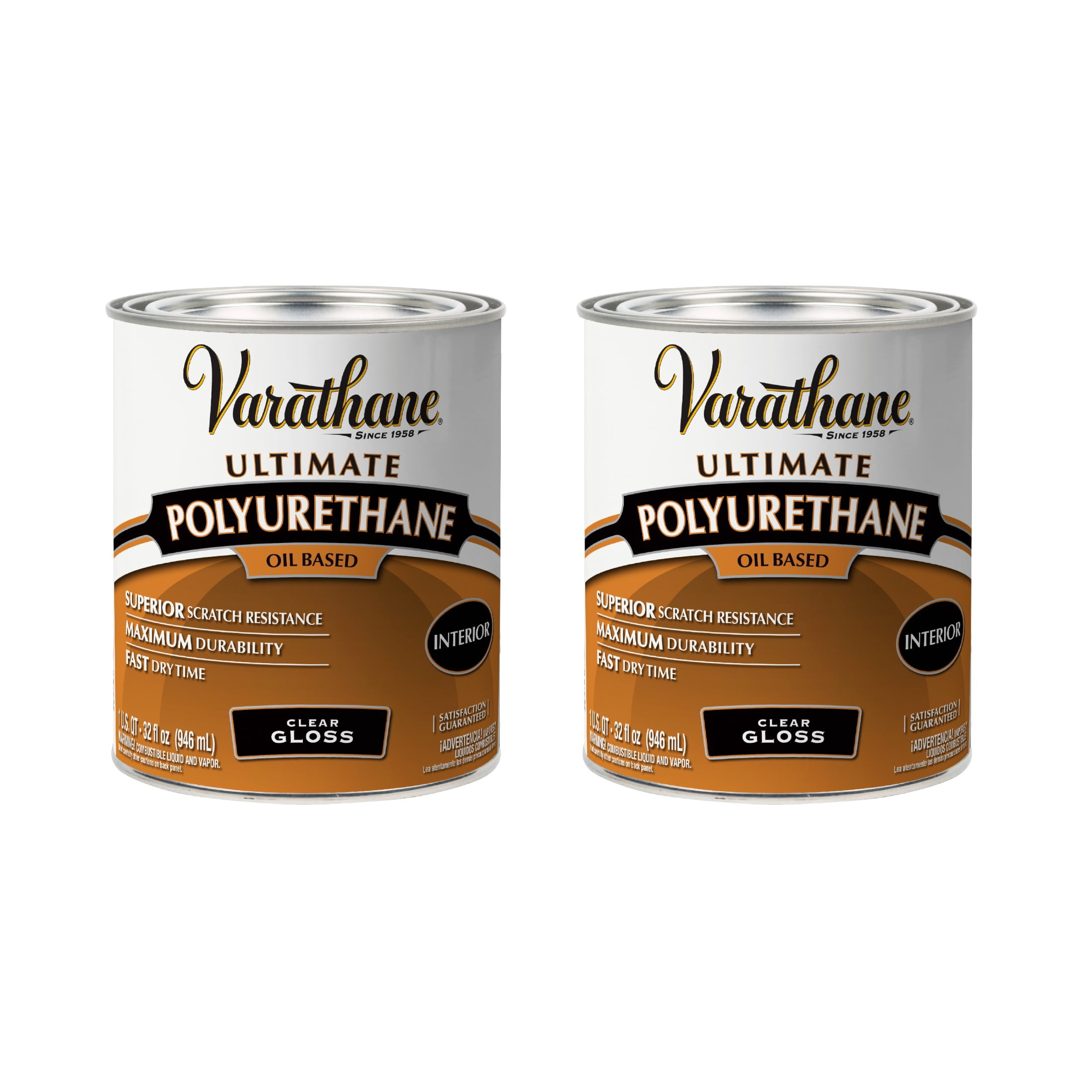 2 Pack, Gloss Clear, Varathane Ultimate Polyurethane Oil-Based-9041H ...