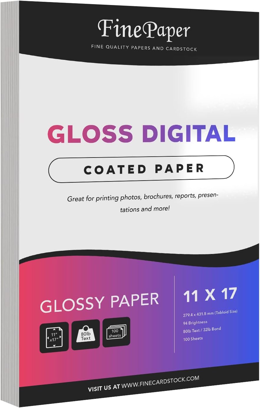 Gloss Digital Paper C2S – Perfect for Color Laser Printing, Design ...