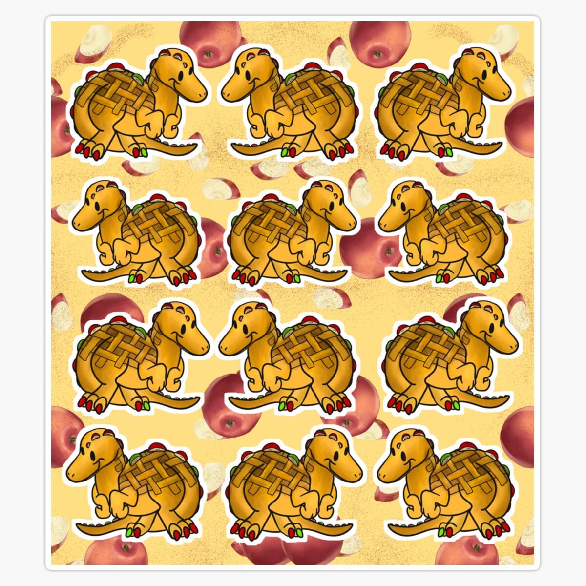Gloss Dot Apple Pie Appalosaur Cute Dino Pattern Design Er, Phone Decal ...