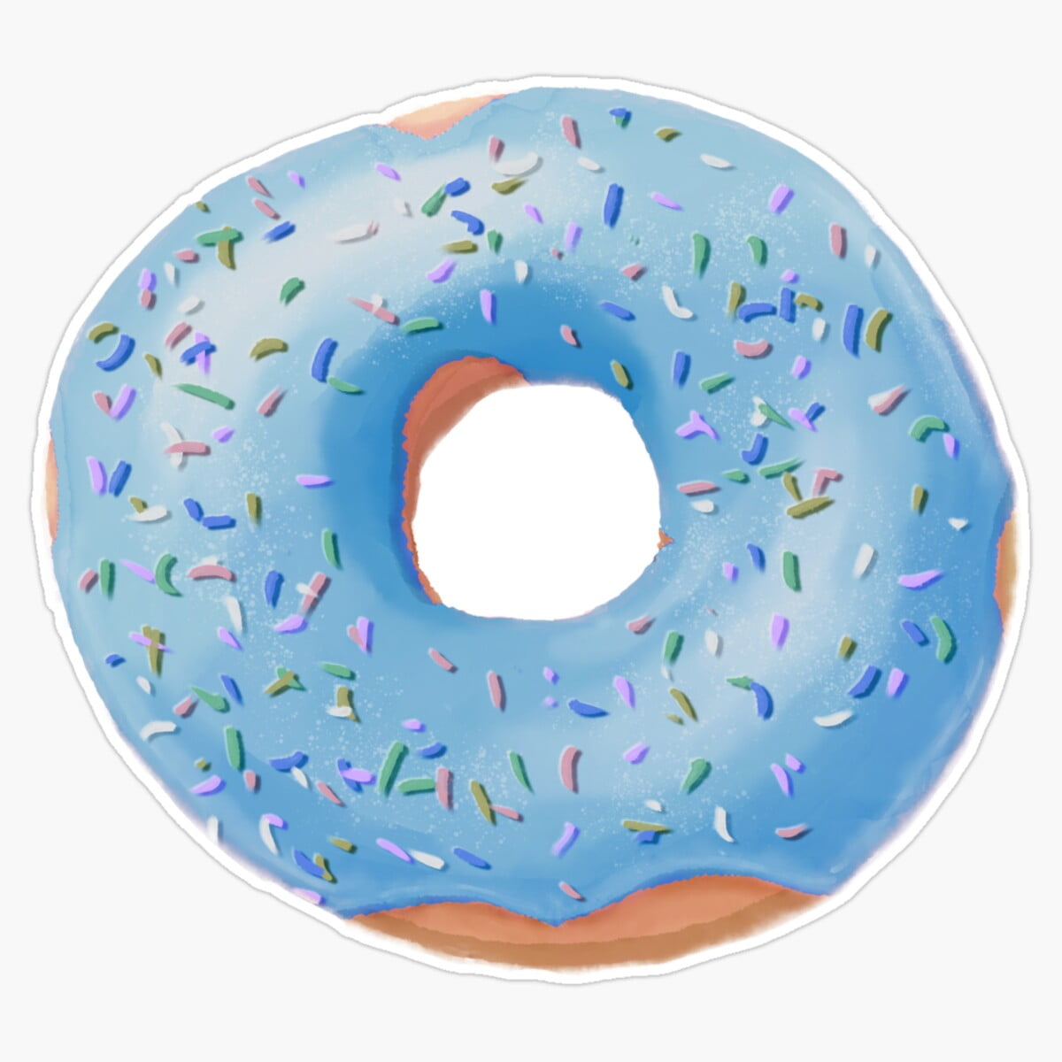 Gloss Dot Blue Sprinkle Donut Er, Phone Decal Water Bottle Stickers Car ...