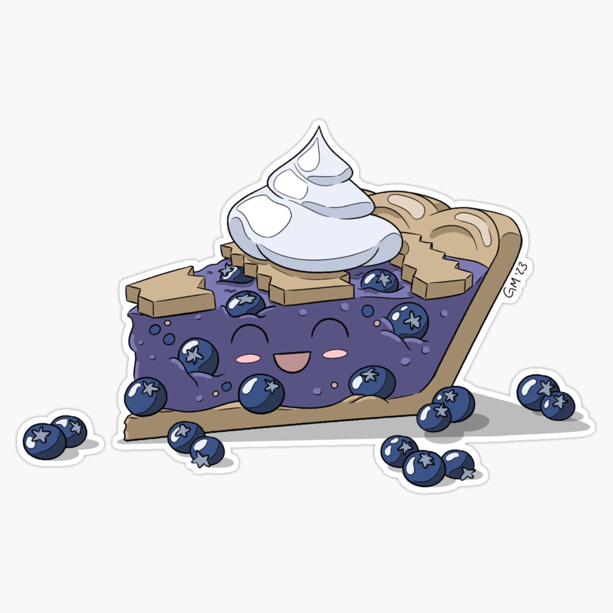 Gloss Dot Blueberry Pie! Er, Phone Decal Water Bottle Stickers Car ...