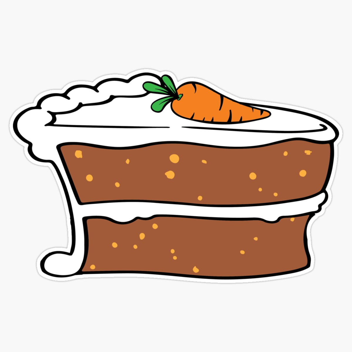 Gloss Dot Carrot Cake Er, Phone Decal Water Bottle Stickers Car Decals ...