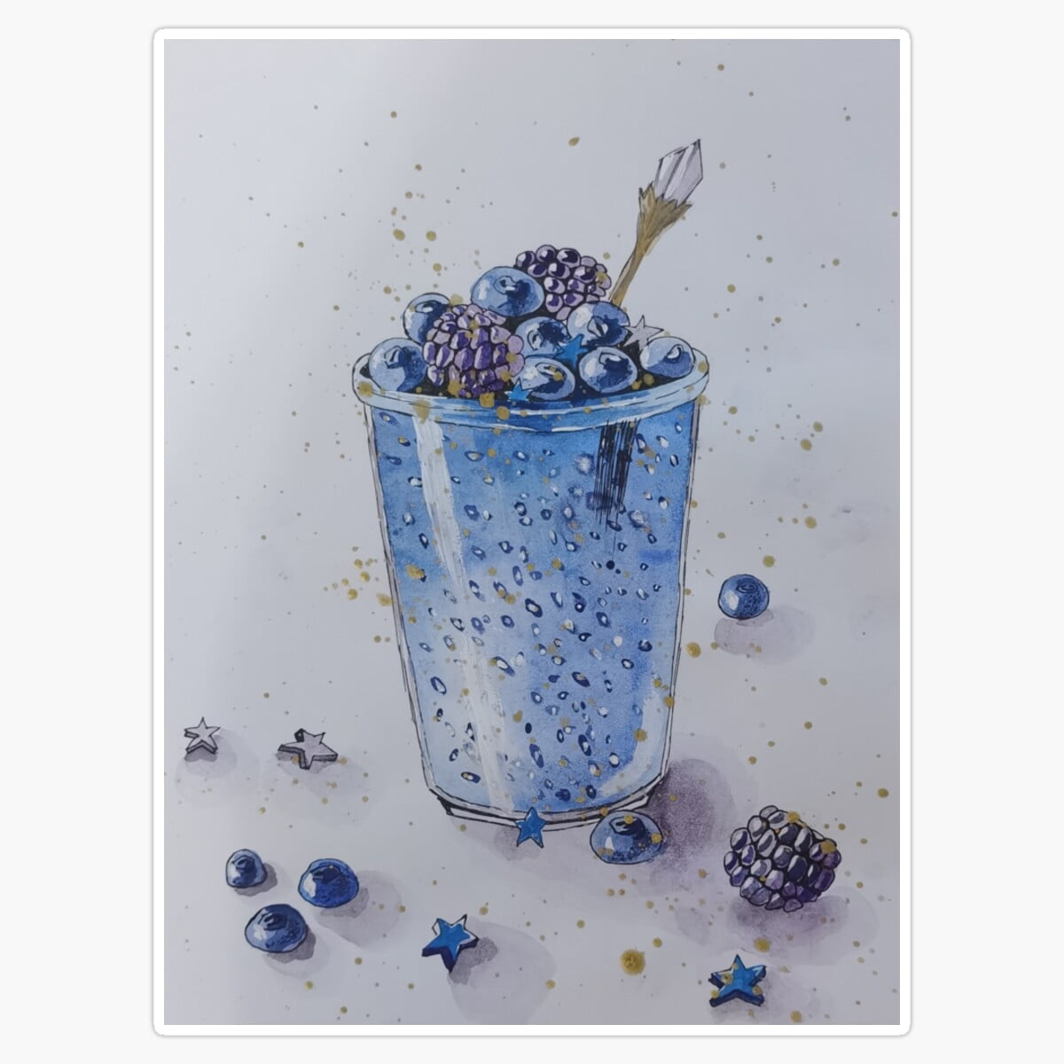 Gloss Dot Chia Pudding Er, Phone Decal Water Bottle Stickers Car Decals ...