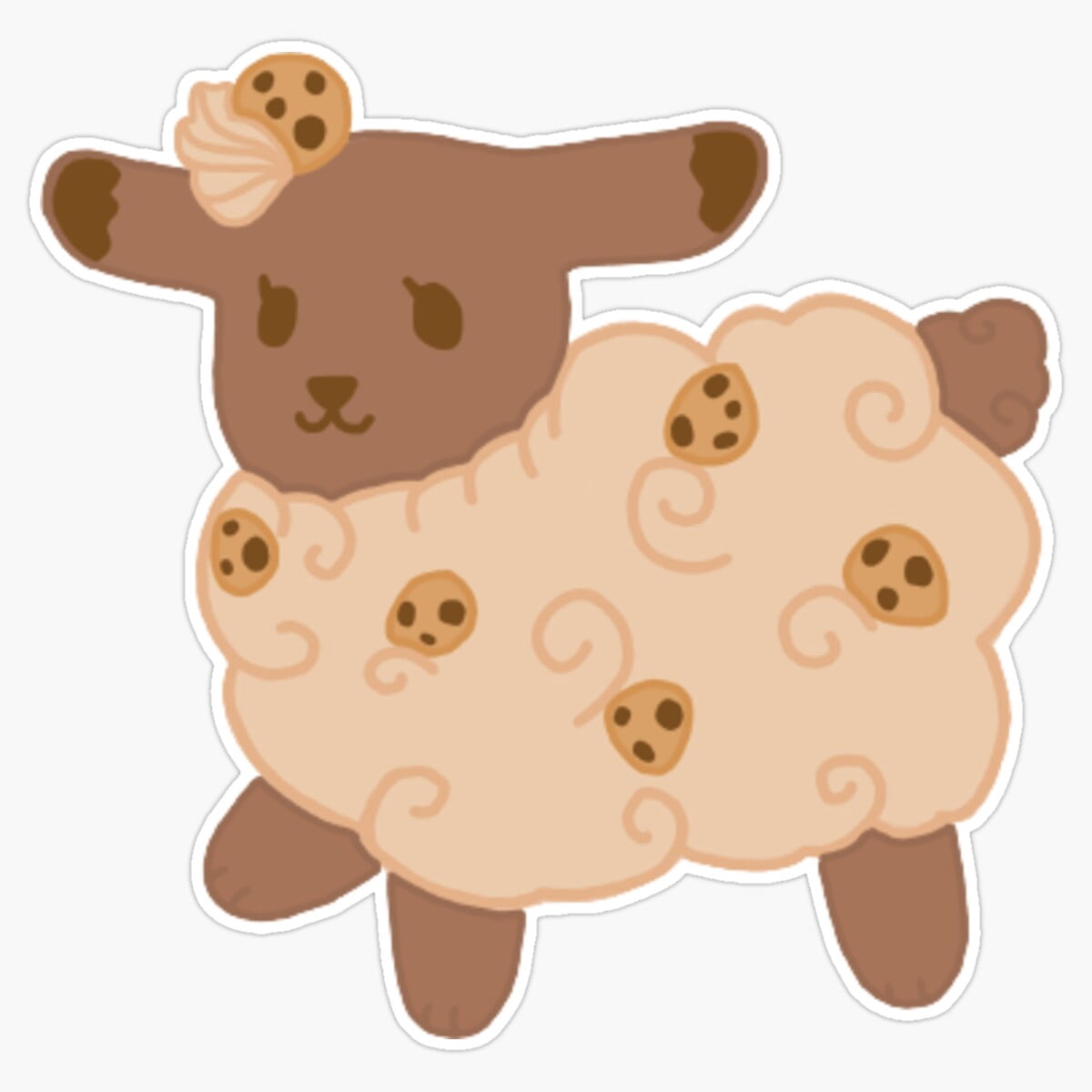 Gloss Dot Chocolate Chip Cookie Dough Sheep Er, Phone Decal Water ...