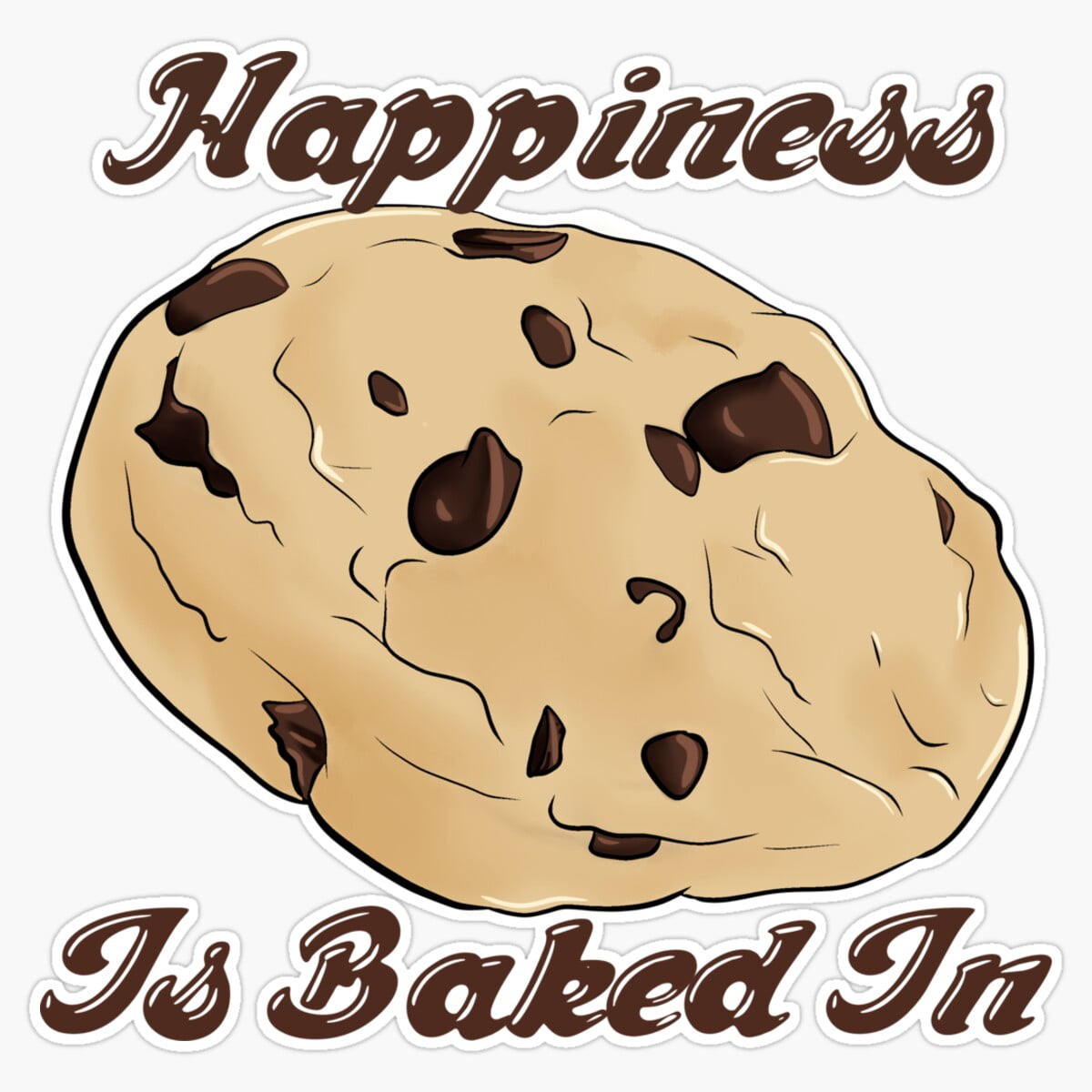 Gloss Dot Chocolate Chip Cookie Happiness Is Baked In Er, Phone Decal ...