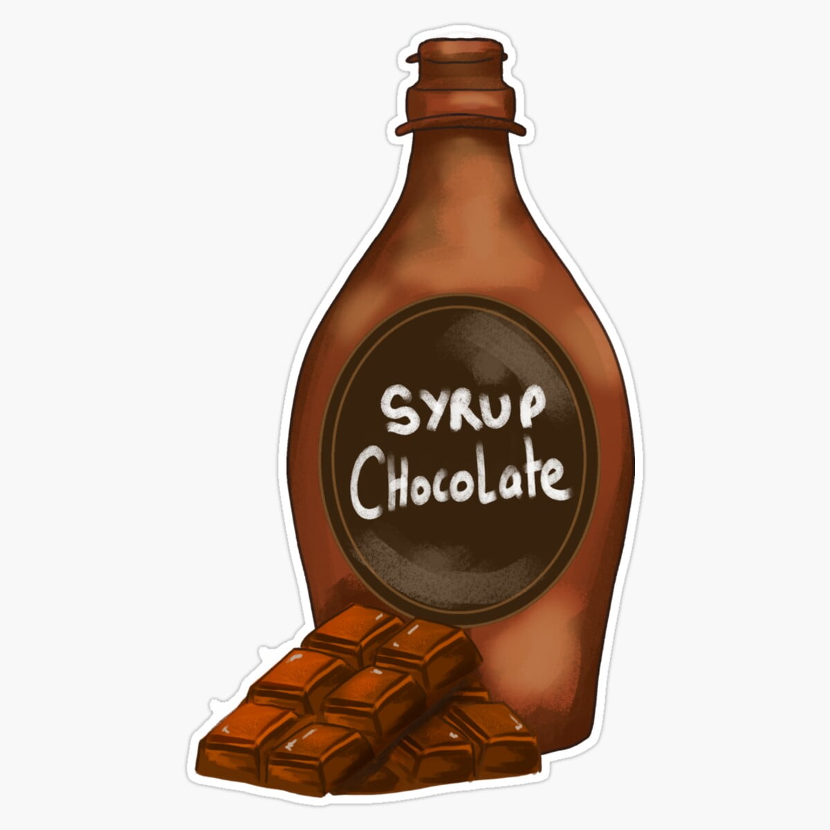 Gloss Dot Chocolate Syrup Redbubble Er Er, Phone Decal Water Bottle ...