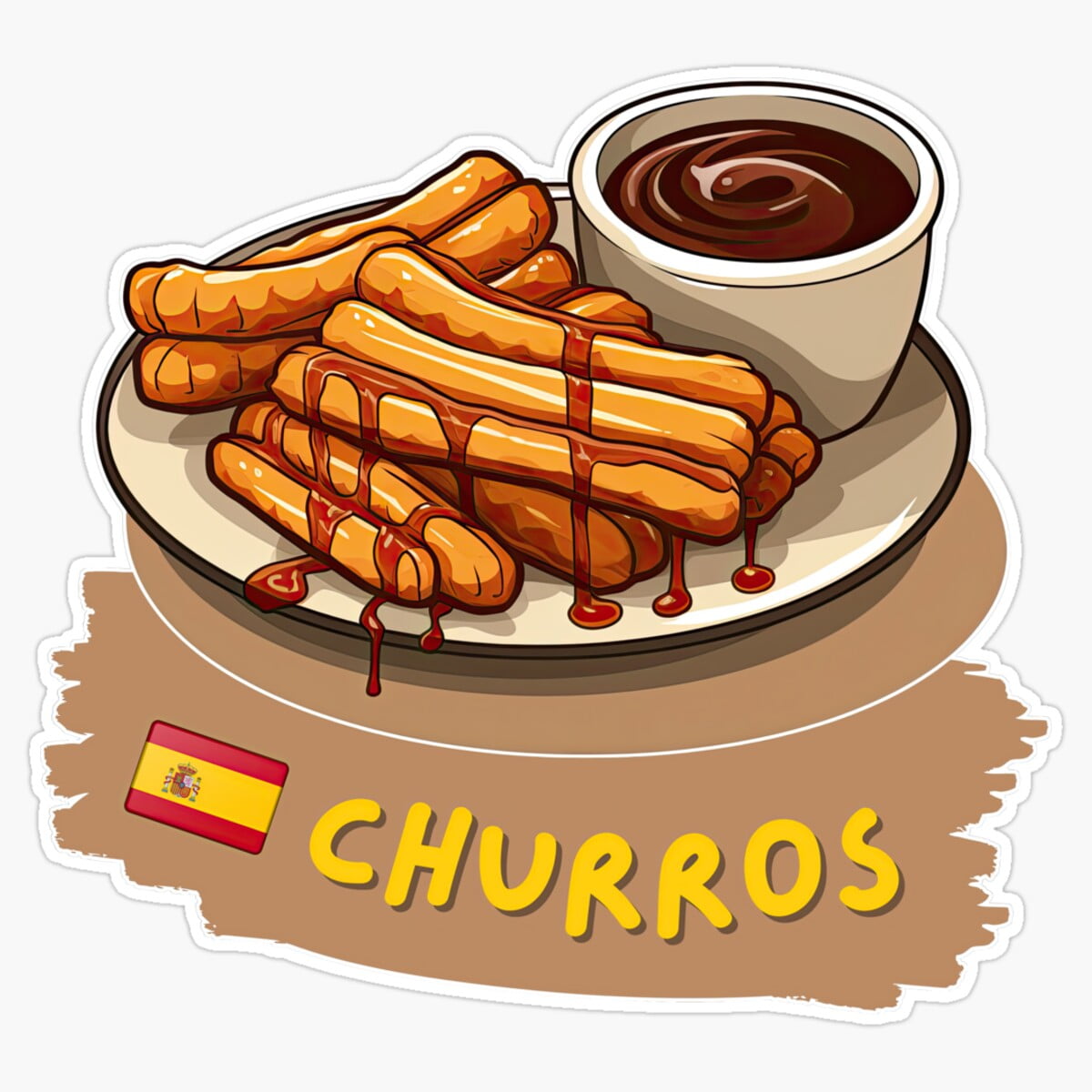 Gloss Dot Churros | Spanish Cuisine | Traditional Food Er, Phone Decal ...
