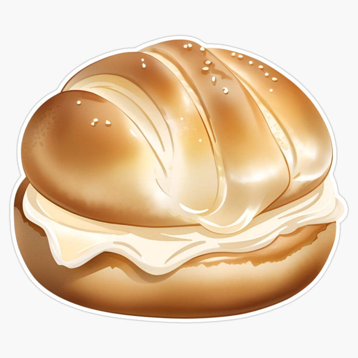 Gloss Dot Cream Puff Cake - Pastry Er, Phone Decal Water Bottle ...