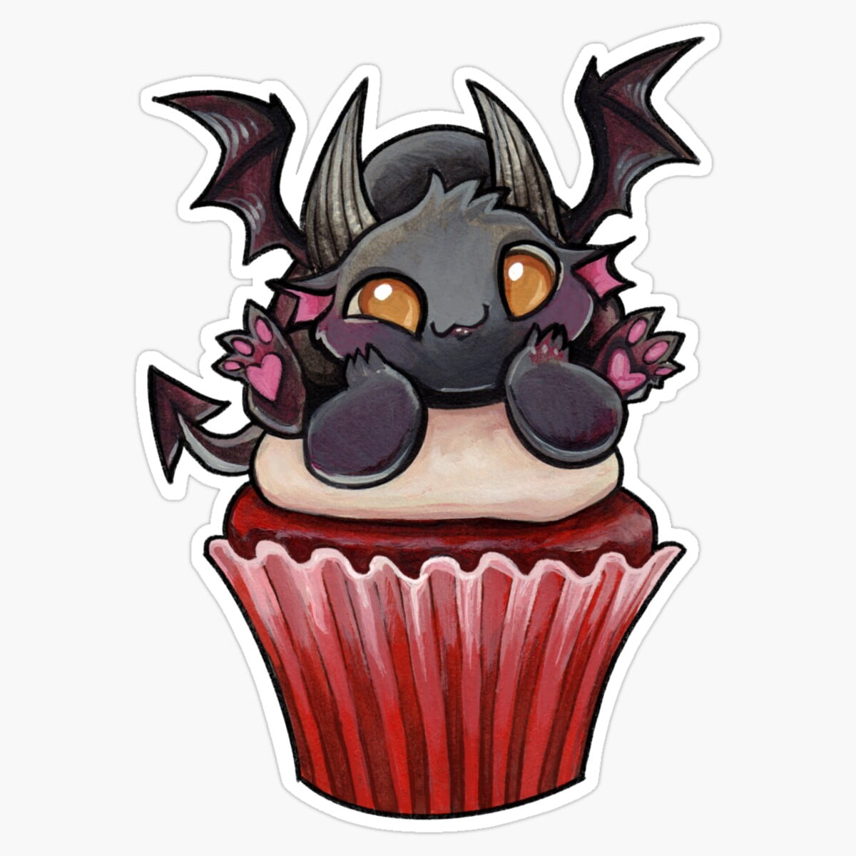 Gloss Dot Cupcake Dragon Red Velvet Toe Beans Er, Phone Decal Water ...