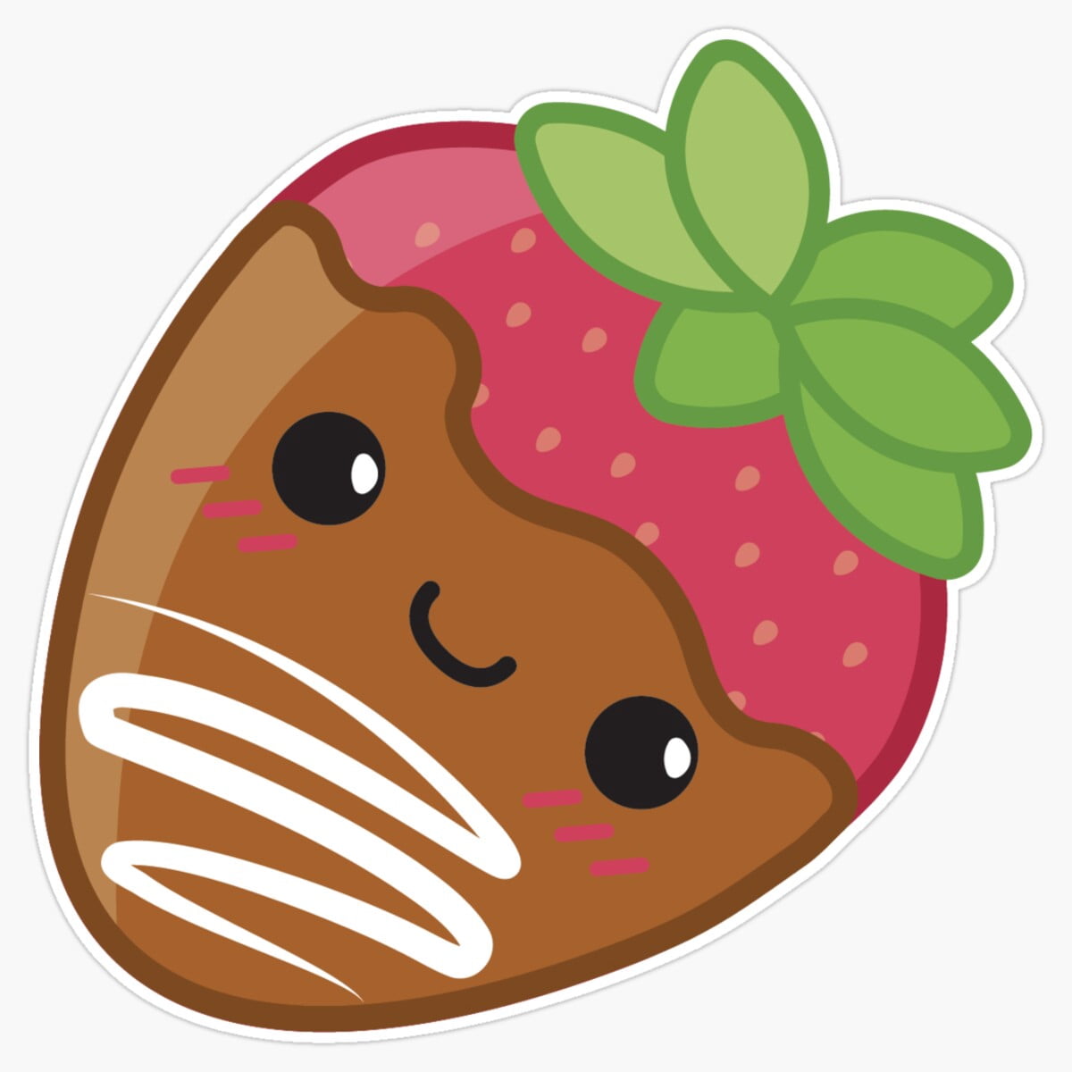 Gloss Dot Cute Chocolate Strawberry Er, Phone Decal Water Bottle ...
