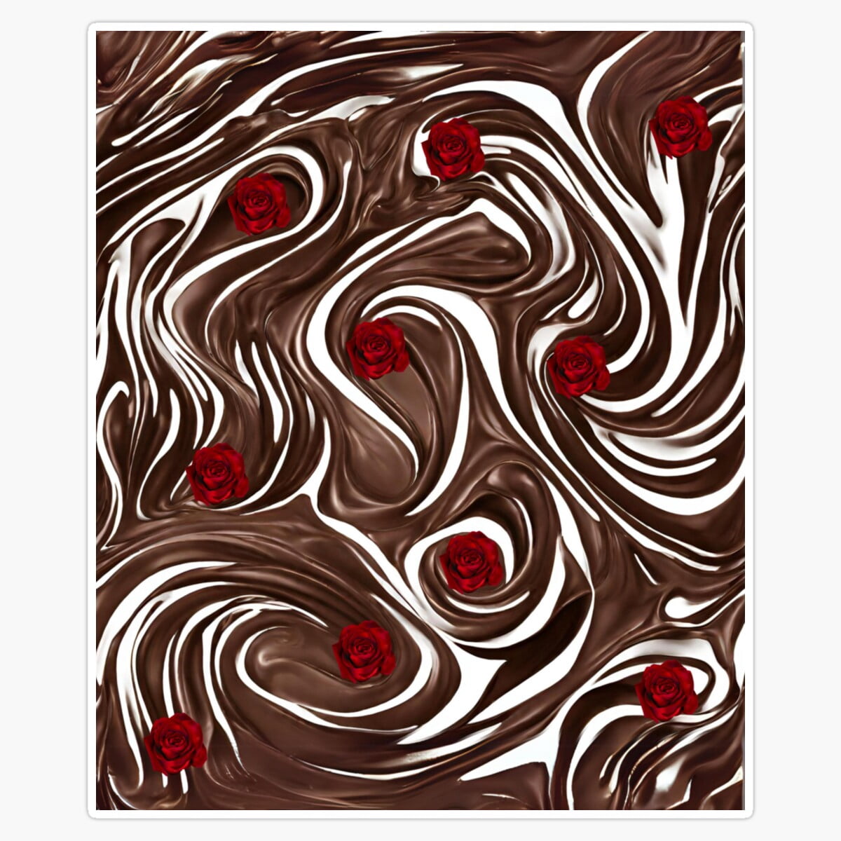 Gloss Dot Flowing Dark Chocolate Er, Phone Decal Water Bottle Stickers ...