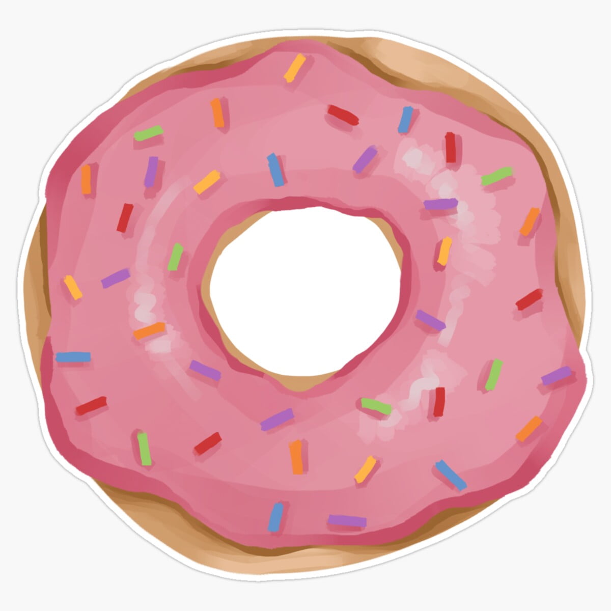 Gloss Dot Hot Pink Donut Er, Phone Decal Water Bottle Stickers Car ...