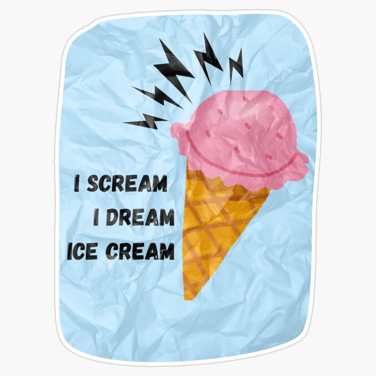 Gloss Dot I Scream For Ice Cream Er, Phone Decal Water Bottle Stickers ...