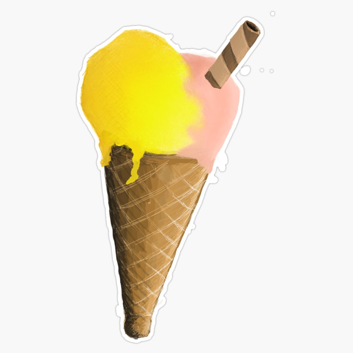Gloss Dot Ice Cream Graphics Er, Phone Decal Water Bottle Stickers Car ...