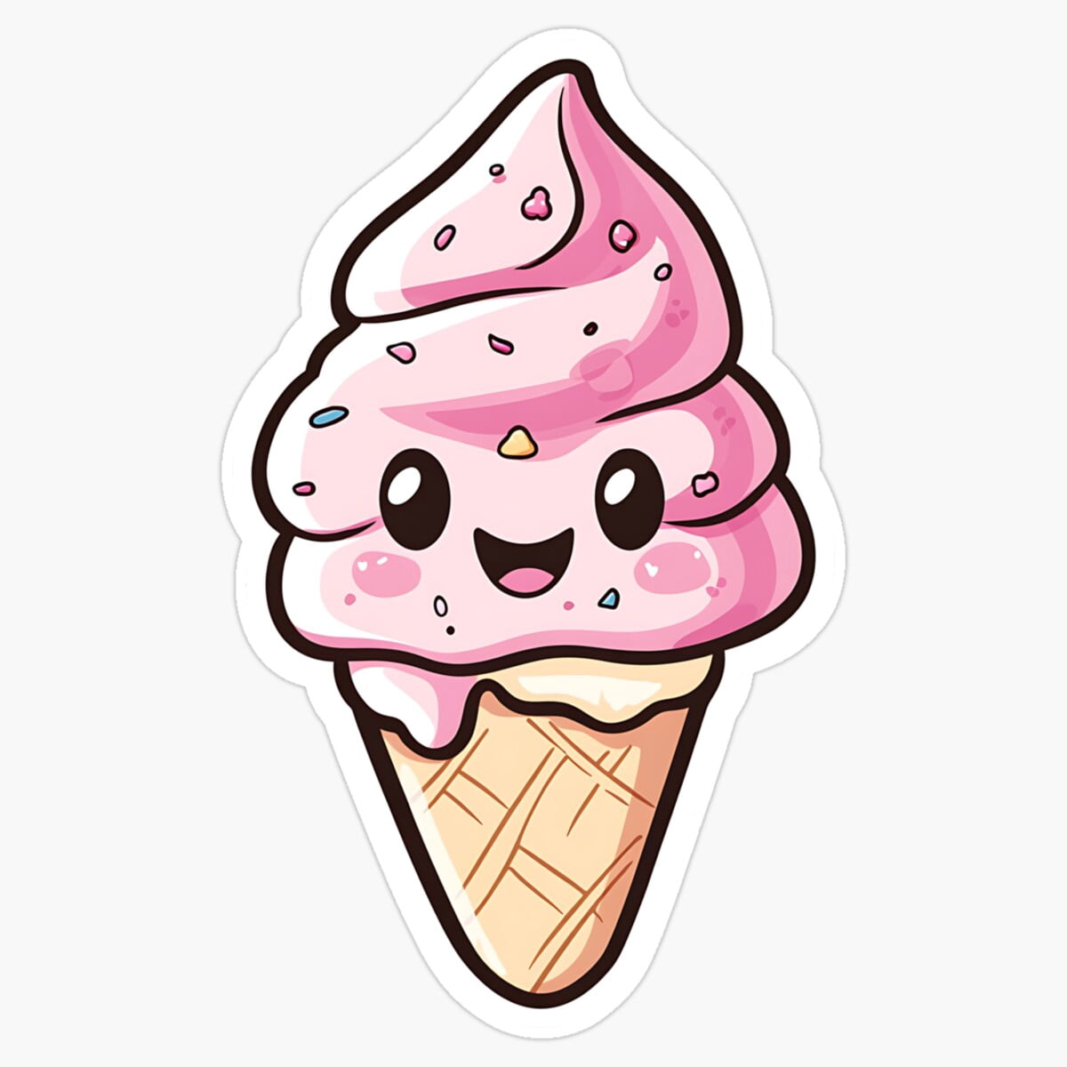 Gloss Dot Ice Cream Kawaii Er Image Er, Phone Decal Water Bottle ...