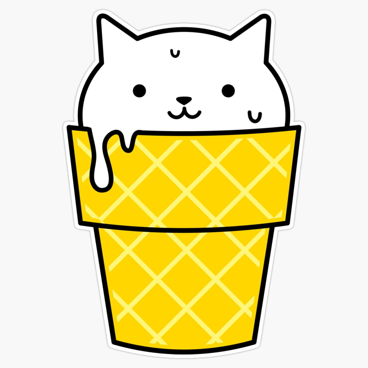 Gloss Dot Ice Cream Kitty Cone Pattern! W/ White Background Er, Phone ...