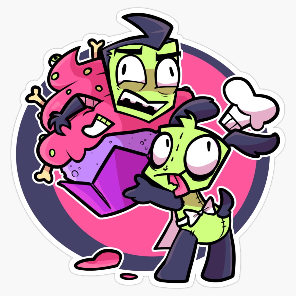 Gloss Dot Invader Zim - Just Desserts Er, Phone Decal Water Bottle ...