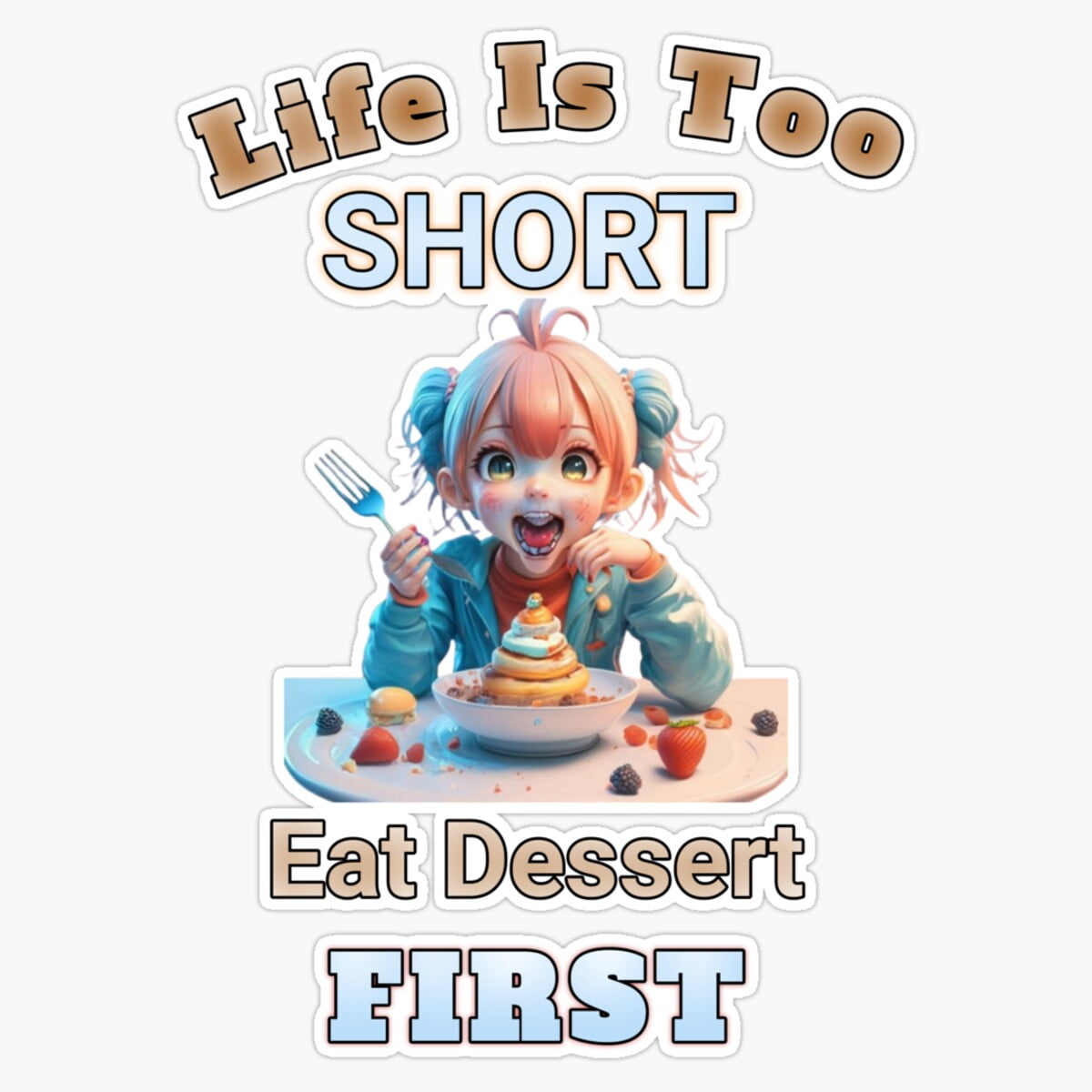 Gloss Dot Life Is Too Short, Eat Dessert First Er, Phone Decal Water ...