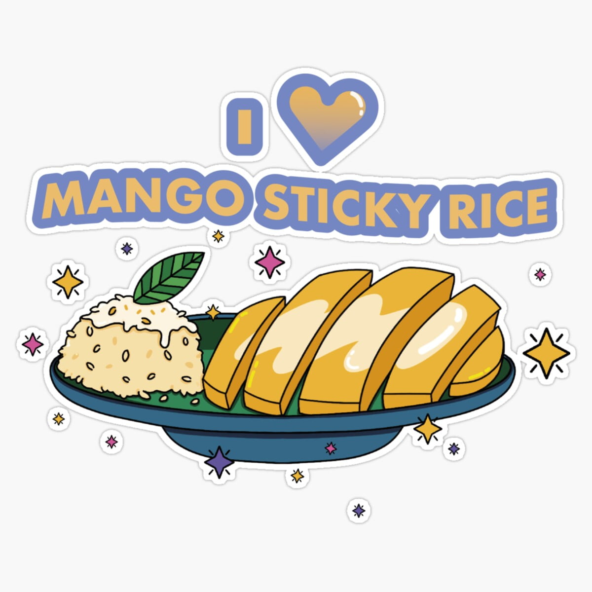 Gloss Dot Mango Y Rice Thai Sweet Desserts Er, Phone Decal Water Bottle ...