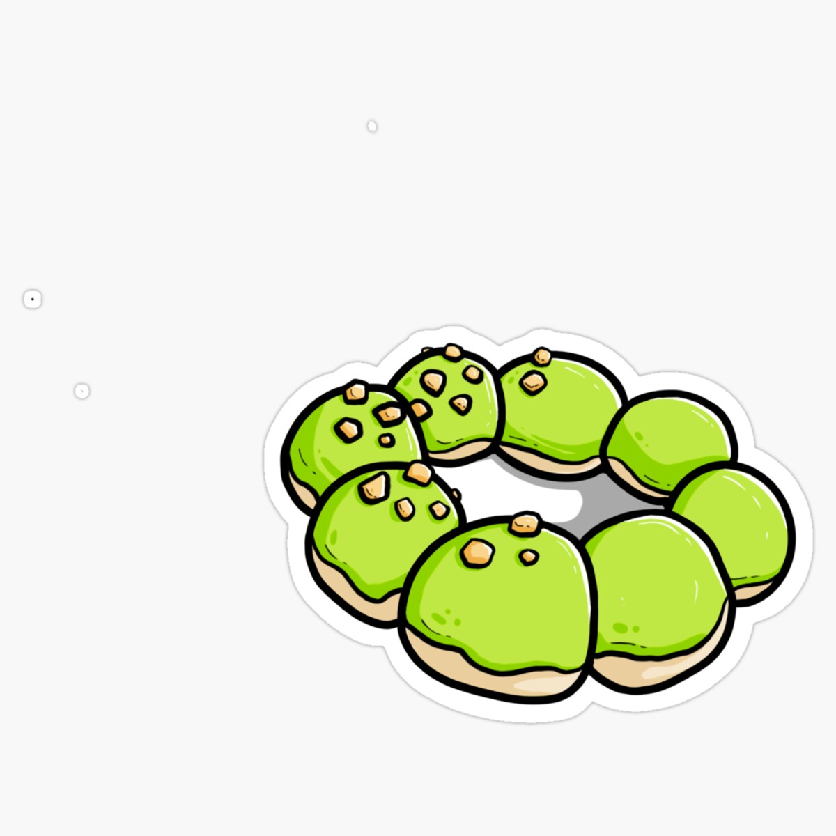 Gloss Dot Matcha Donut Er, Phone Decal Water Bottle Stickers Car Decals ...