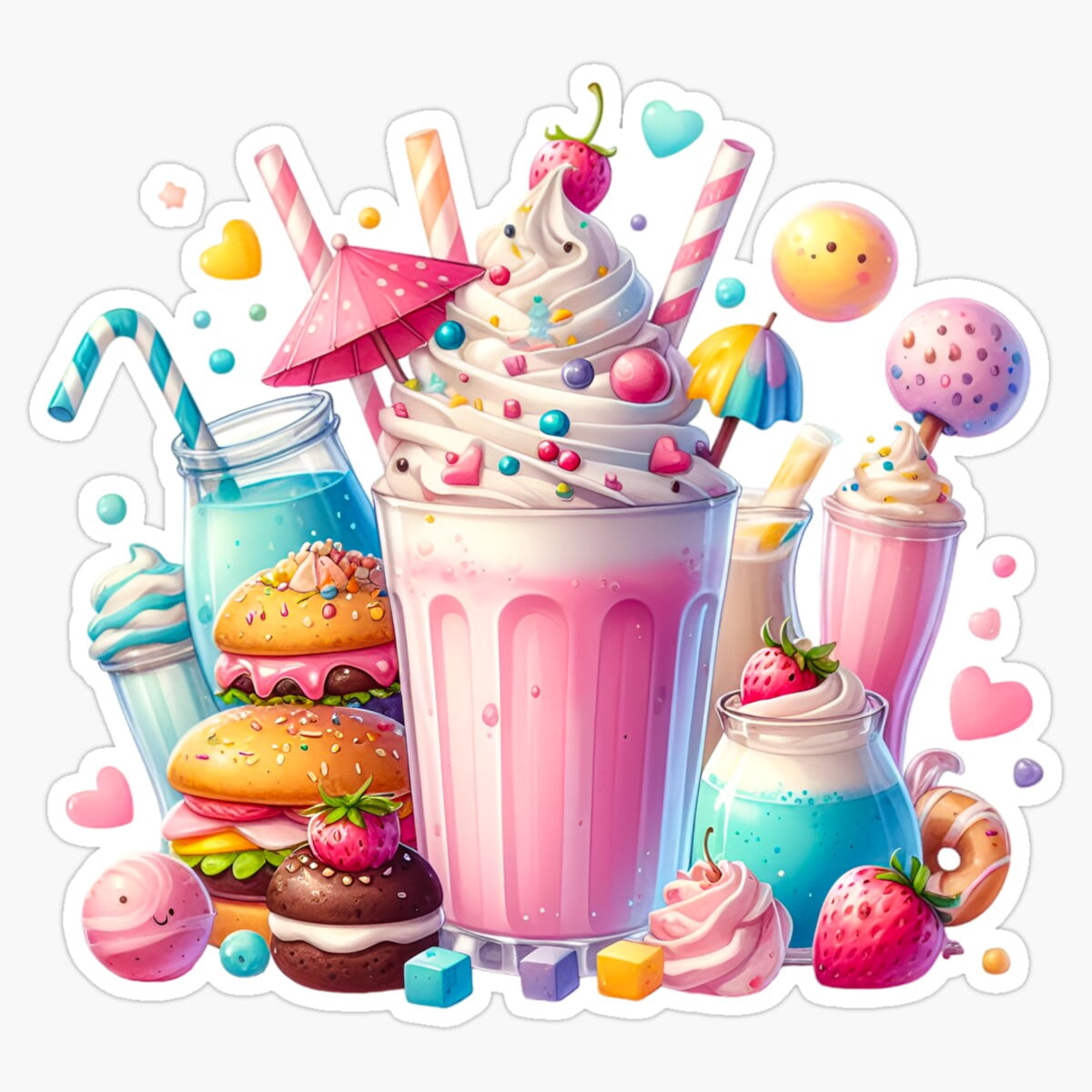 Gloss Dot Milkshake Wonderland Er, Phone Decal Water Bottle Stickers ...