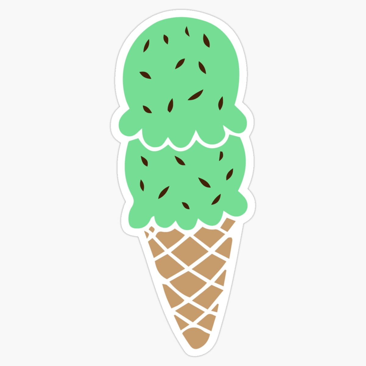 Gloss Dot Mint Chocolate Chip Ice Cream Er, Phone Decal Water Bottle ...